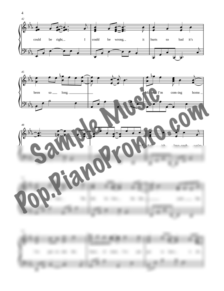 Mama, I'm Coming Home (Intermediate Piano) By Ozzy Osbourne - F.M. Sheet Music - Pop ...